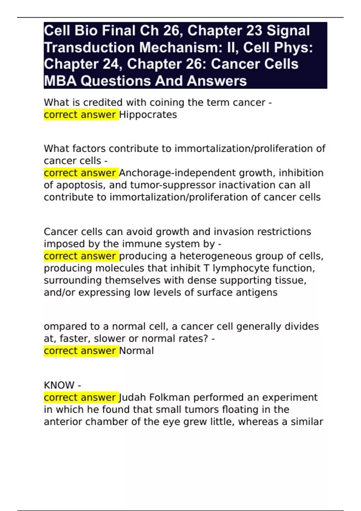 Cell Bio Final Ch 26, Chapter 23 Signal Transduction Mechanism: II ...