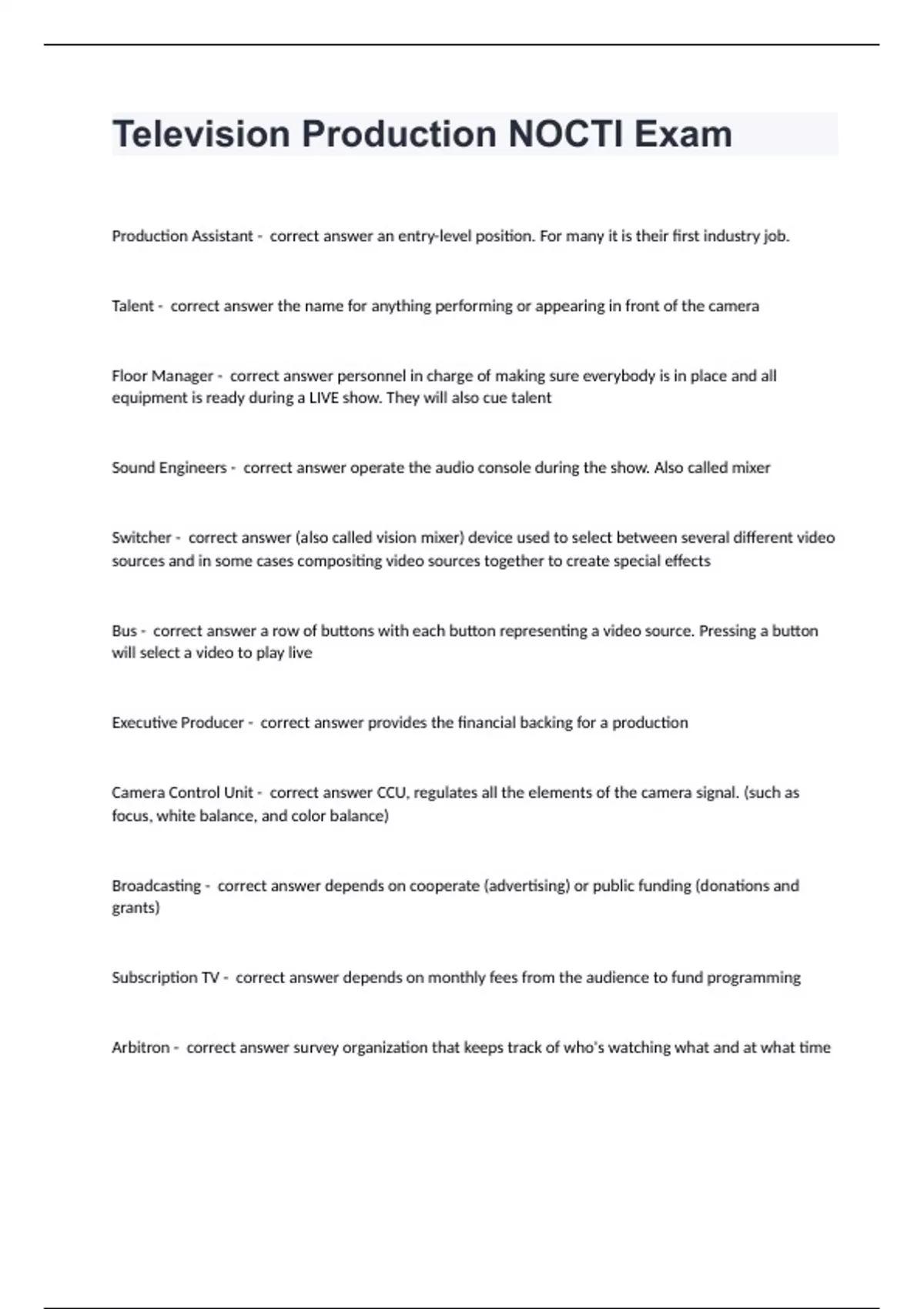 package deal for NOCTI-CAD 2024/2025 already passed - Stuvia US