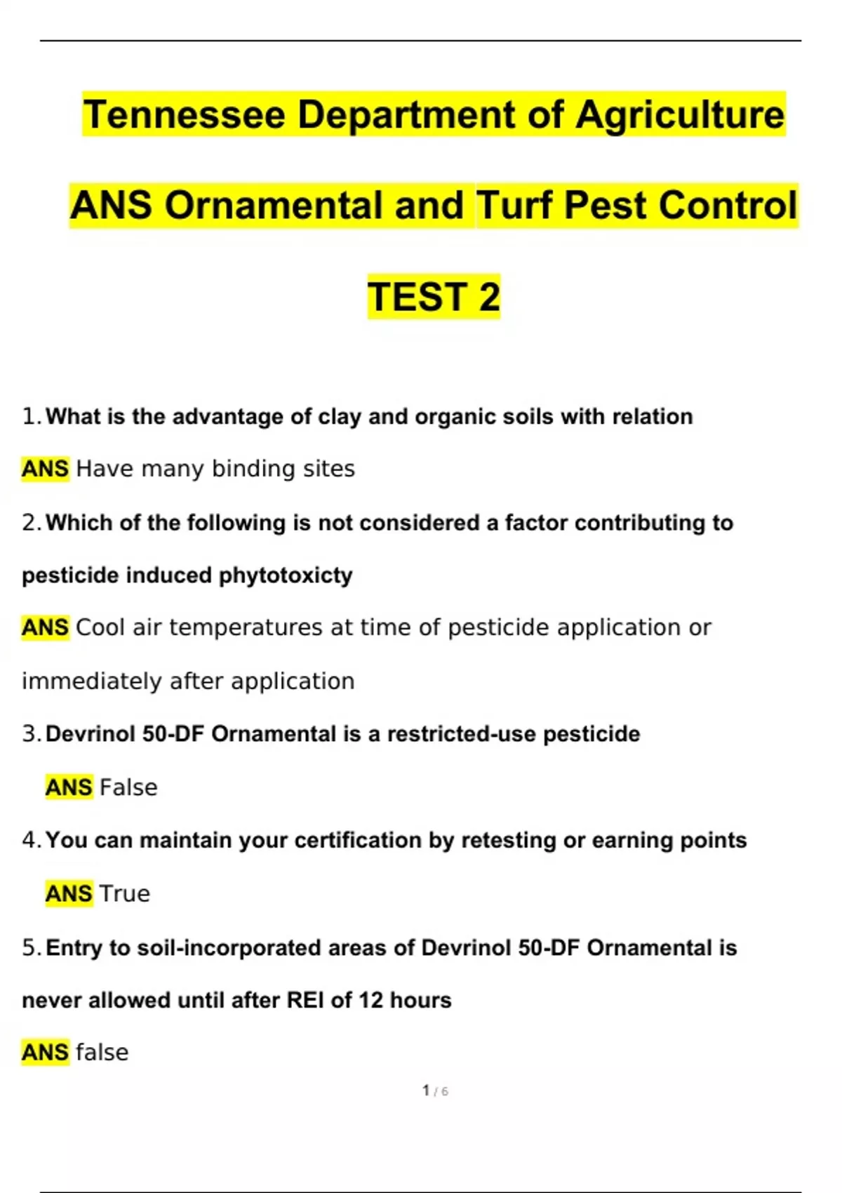 Ornamental/Turf Pesticide Applicator's License Exam Study BUNDLE ...