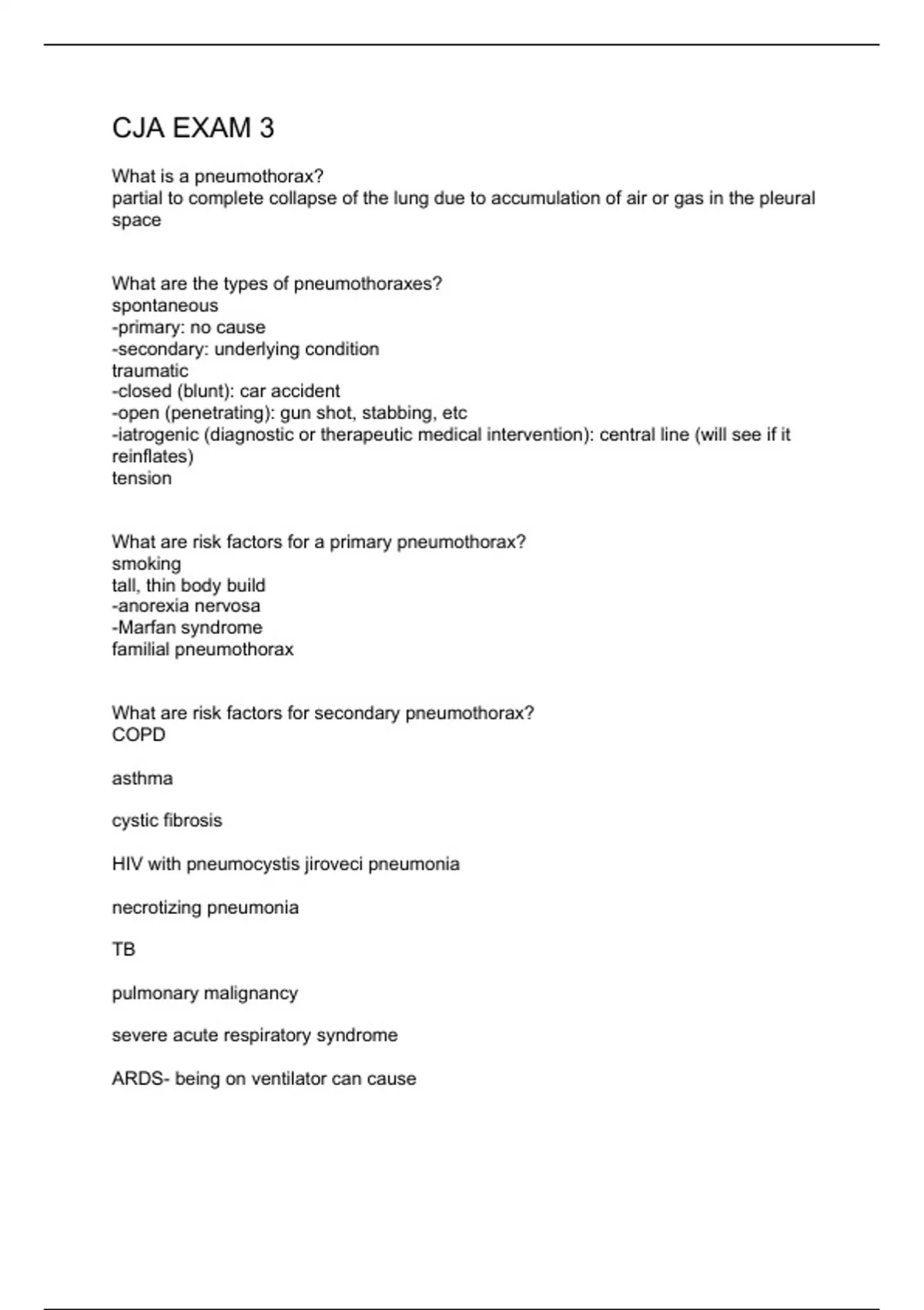 CJA Exam 3 Q&A - CJA - Stuvia US