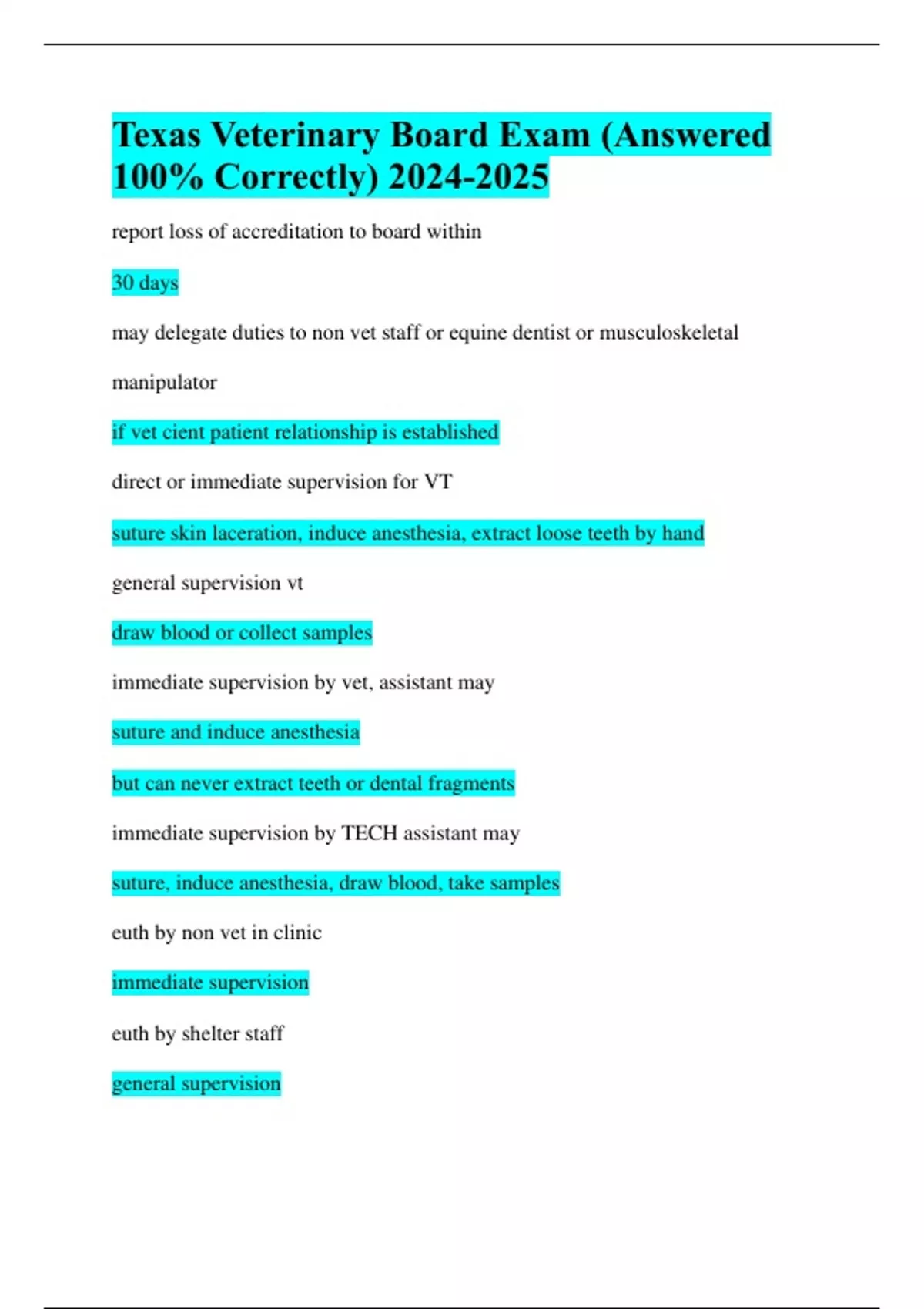 Texas Veterinary Board Exam|Veterinary technician texas state board exam Study |Texas State ...