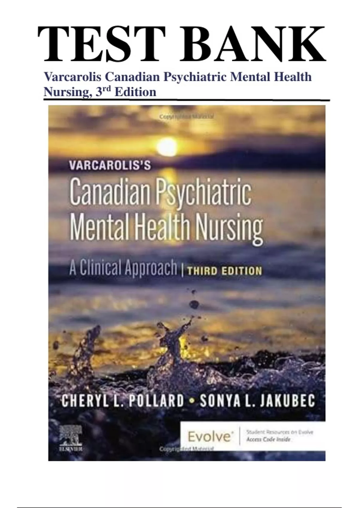 Varcarolis Canadian Psychiatric Mental Health Nursing 3rd Edition By ...