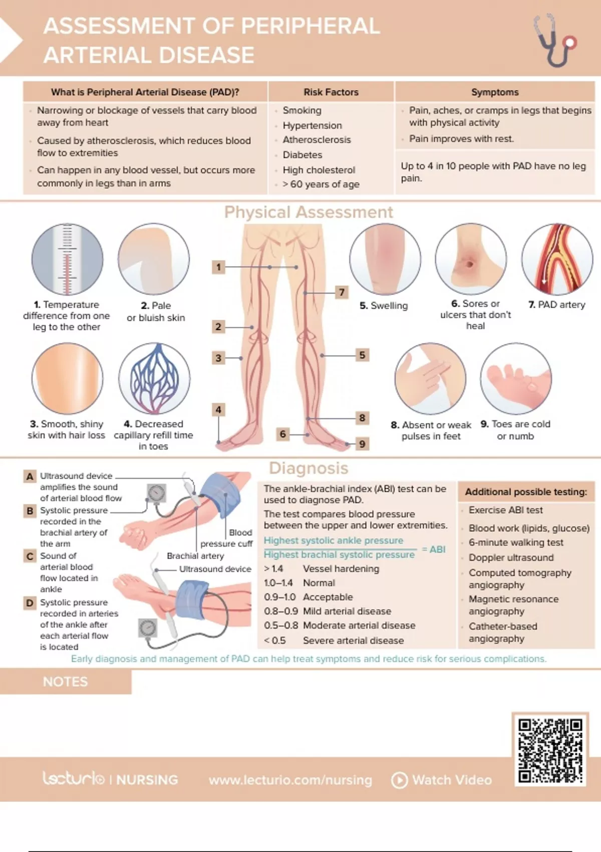 NCLEX CHEAT SHEET FOR ASSESSMENT OF PERIPHERAL ARTERIAL DISEASE 2024 ...
