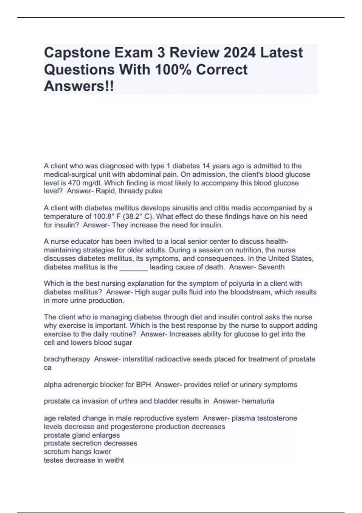 Capstone Exam 3 Review 2024 Latest Questions With 100% Correct Answers ...