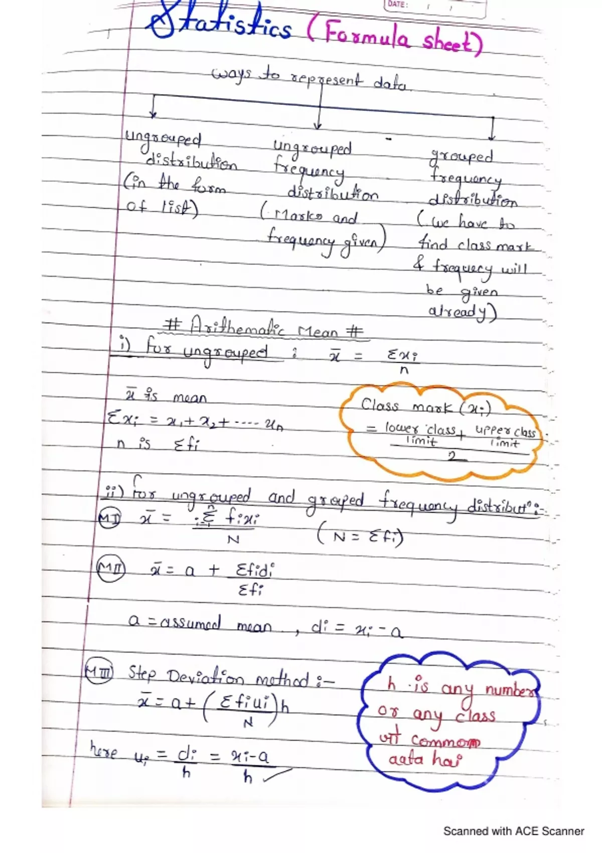 Iit Jee Statistics Handwritten Short Notes B Tech Stuvia Us
