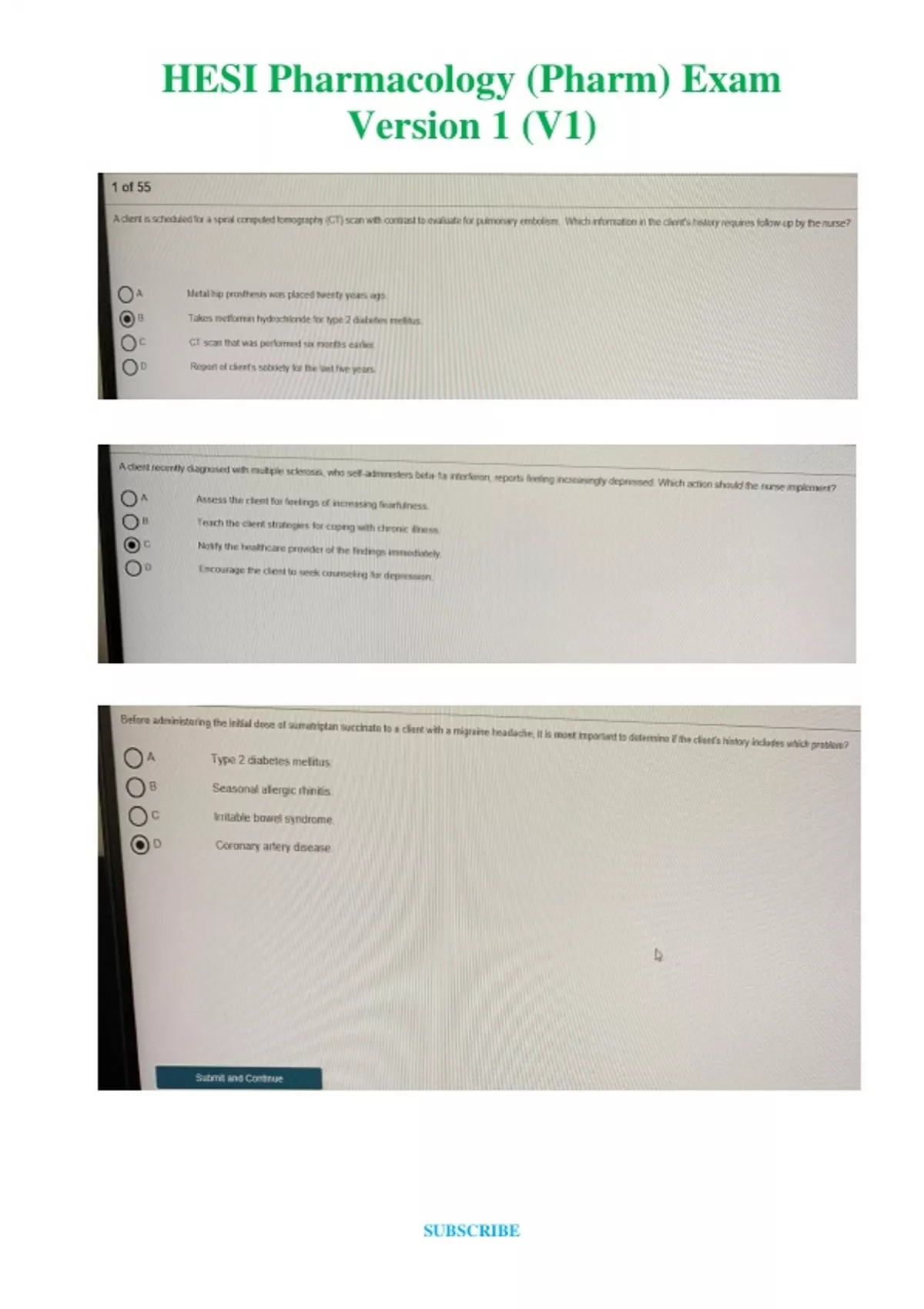 2024 HESI Pharmacology (Pharm) Exam Version 1 (V1) Questions and Answers (Verified Answers ...