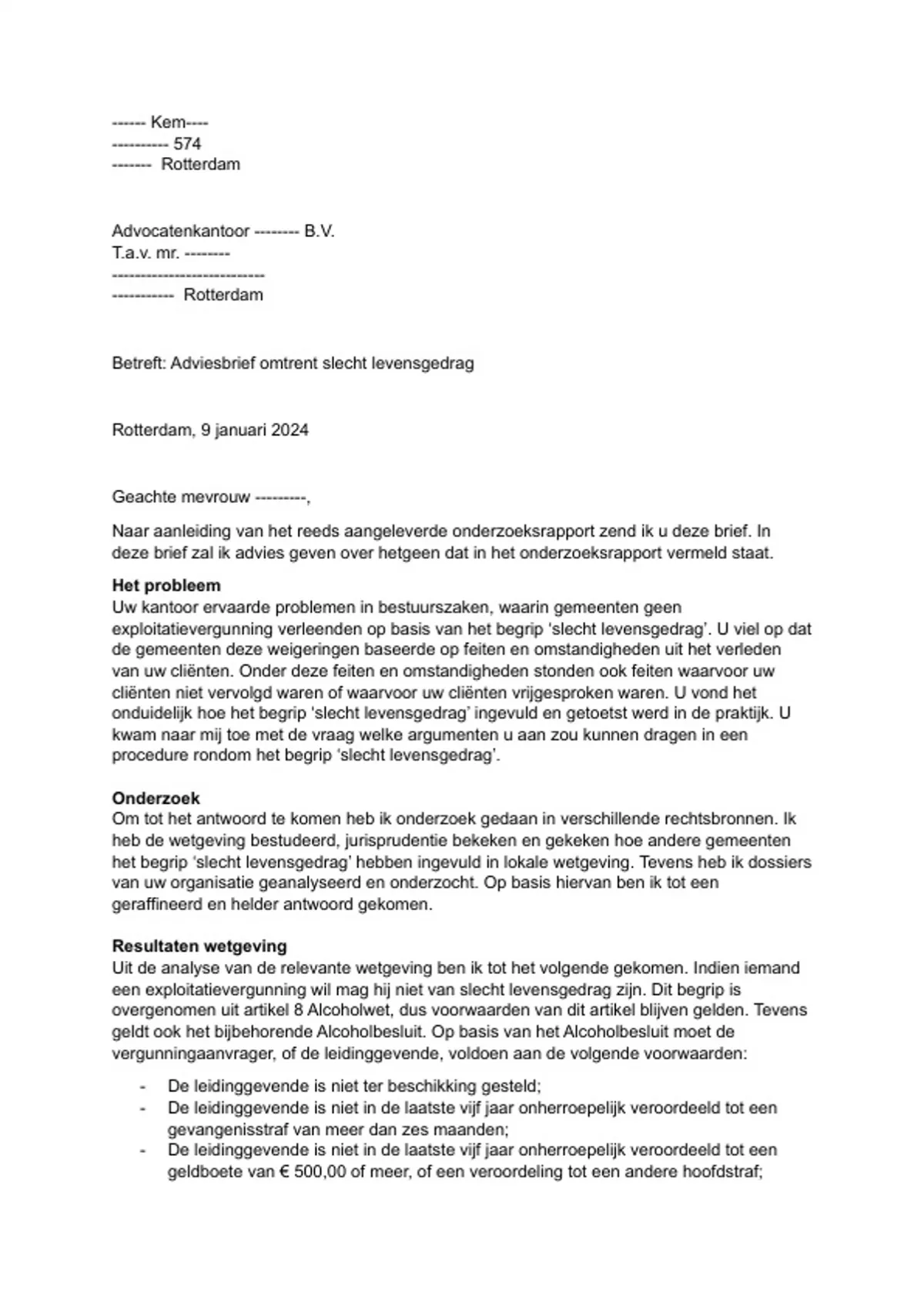Beroepsproduct scriptie adviesbrief - Afstuderen Portfolio - Stuvia NL