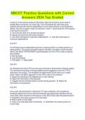 NBCOT Practice Questions with Correct Answers 2024 Top Graded - NBCOT ...