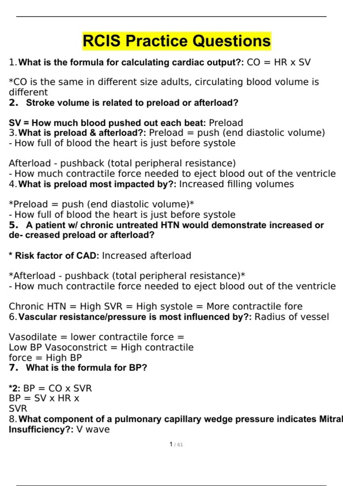 RCIS Practice Exam Updated Questions and Answers (2024 / 2025) (Verified Answers) - RCIS - Stuvia US