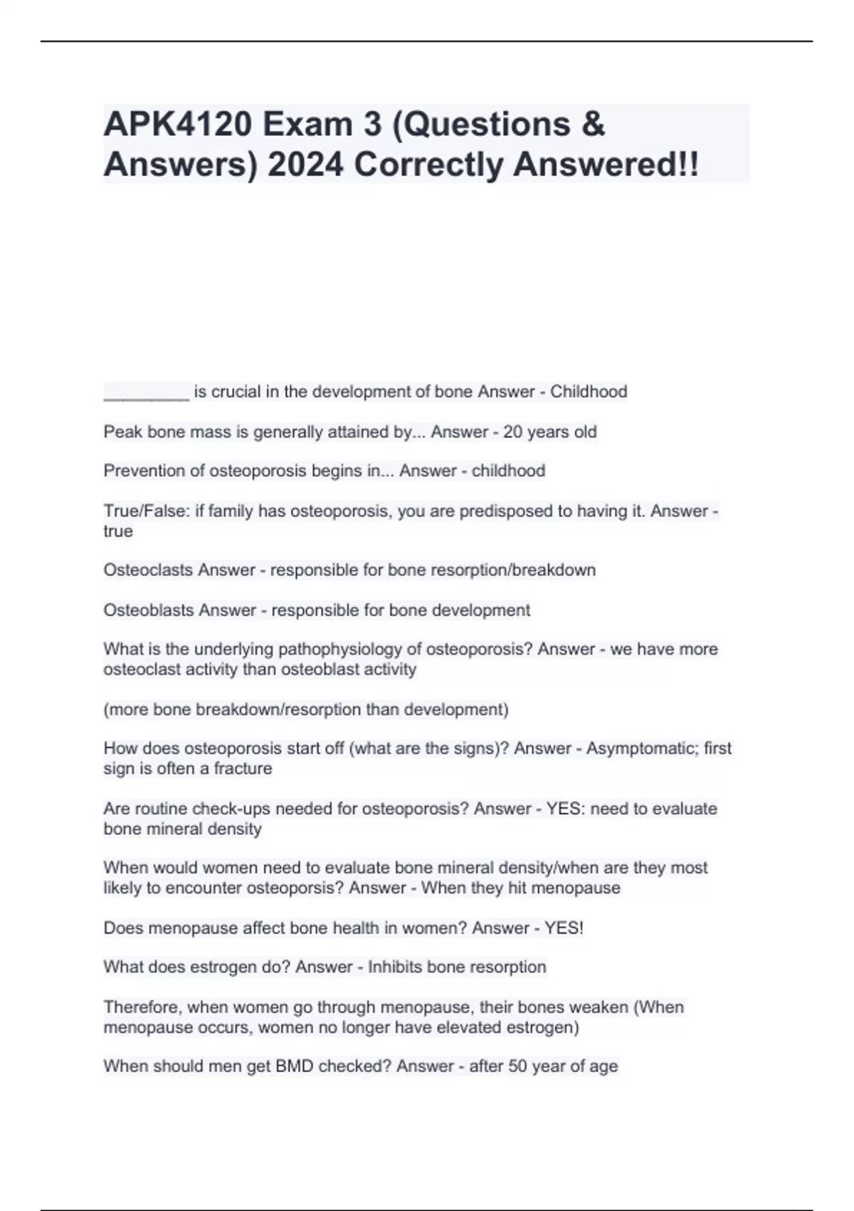 APK4120 Exam 3 (Questions & Answers) 2024 Correctly Answered!! - APK ...