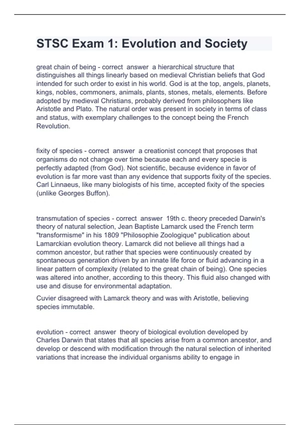 STSC Exam 1 Question and answers 100% correct 2024 - Stsc - Stuvia US