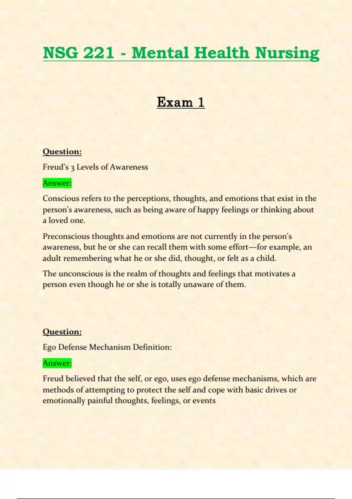 Exam 1, Exam 2, Exam 3 & Exam 4: NSG221 / NSG 221 (Latest 2024 / 2025 ...