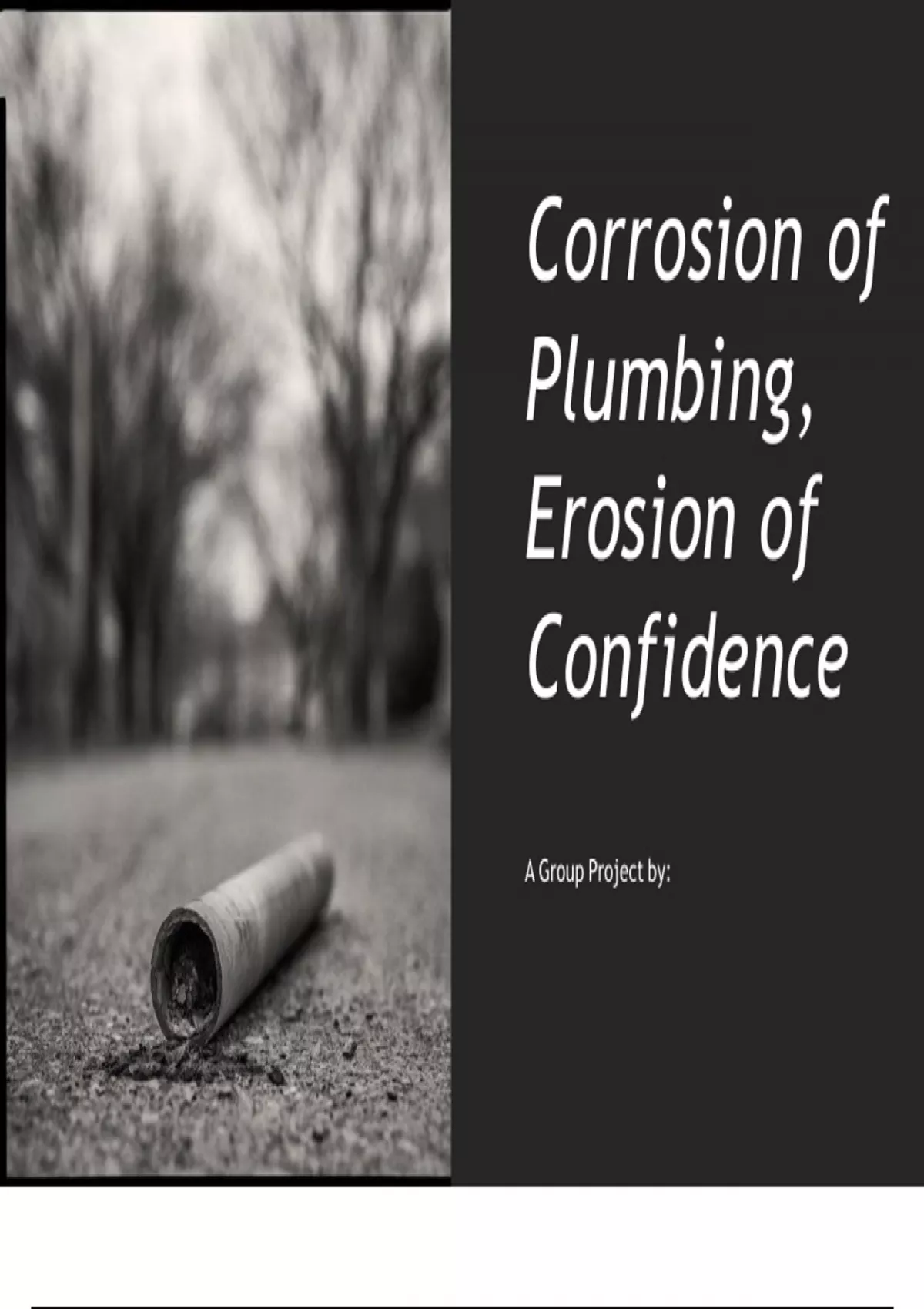CHEM 120 Week 8 Assignment Group Project: Corrosion of Plumbing ...