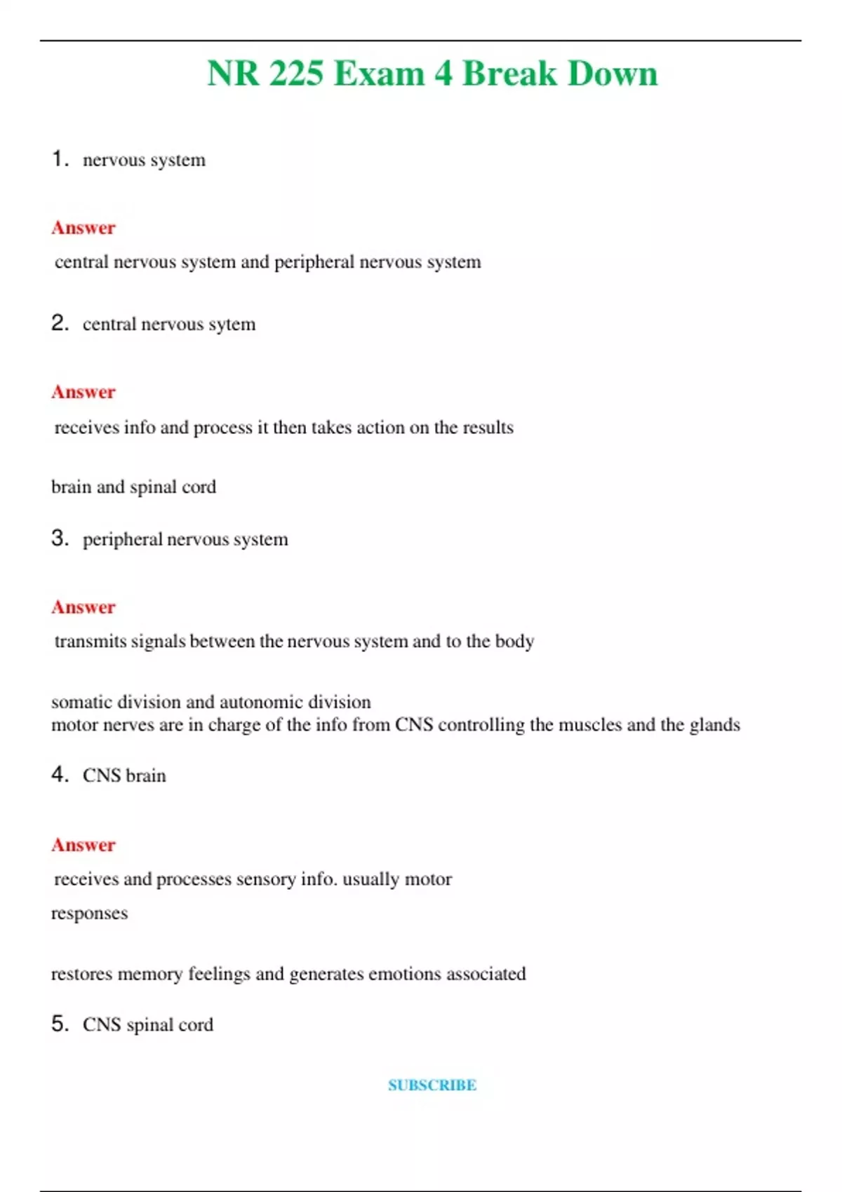 NR 225 (Latest 2024 / 2025) Exam 4 Break Down Questions & Answers with ...