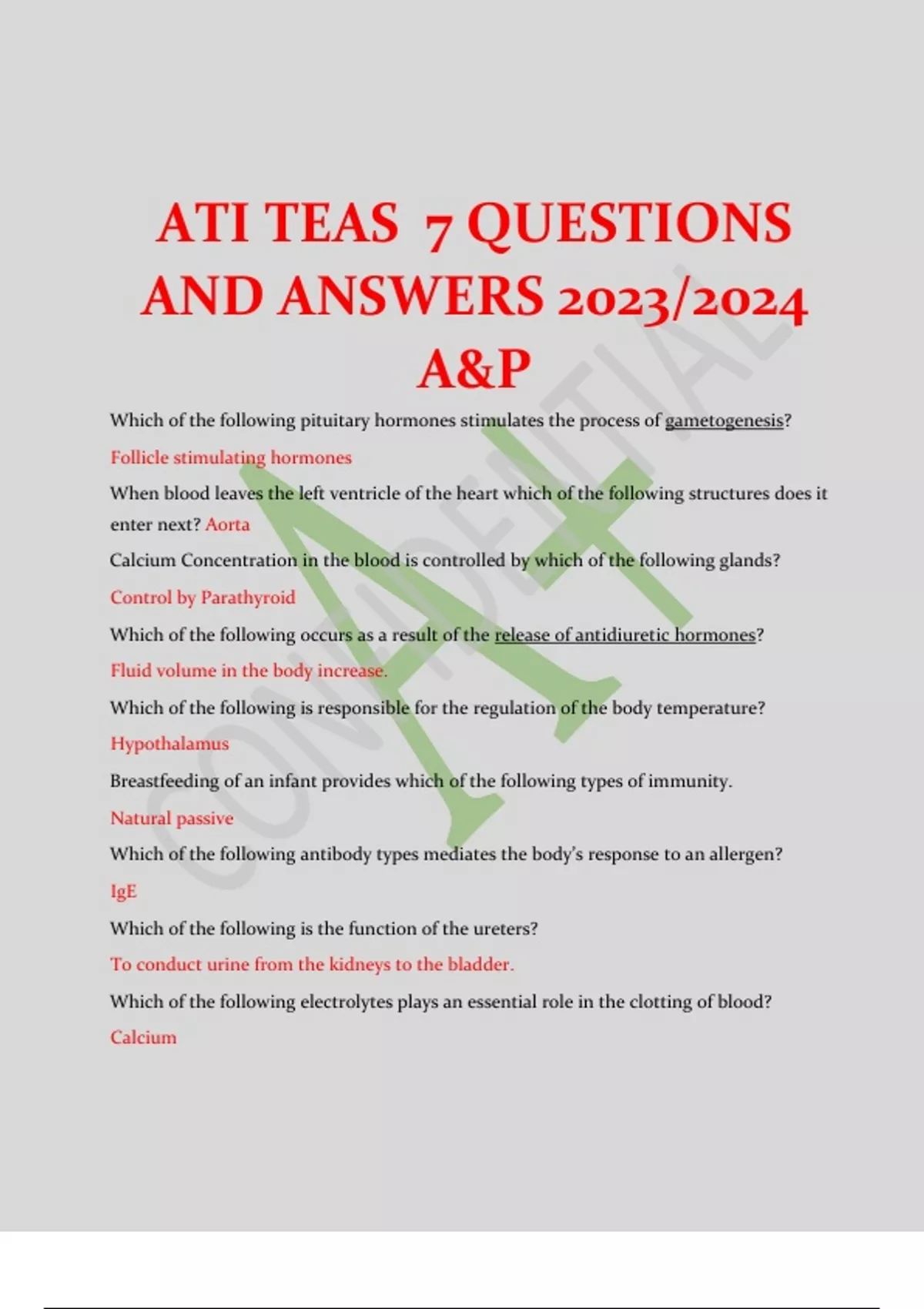ati teas 7 a-p practice test questions and answers 100 correct-2 - ATI ...