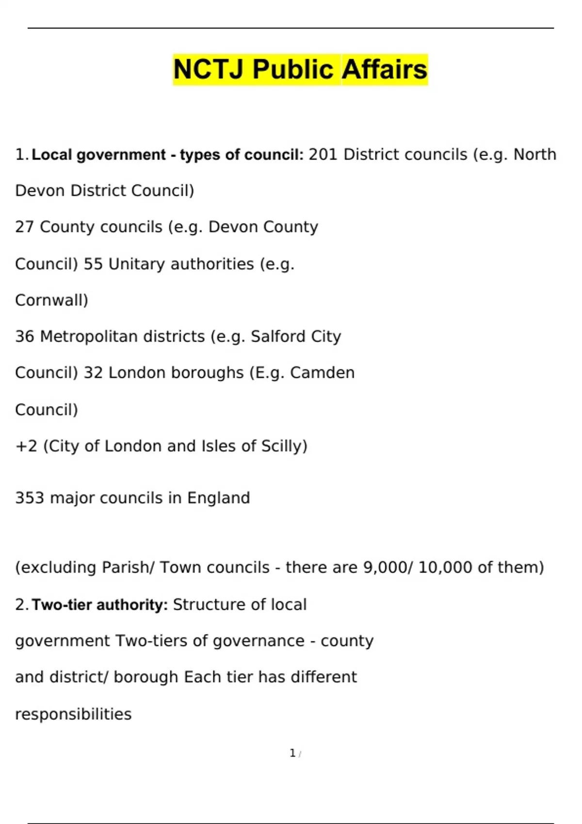 NCTJ Public Affairs Questions and Verified Answers (2024 / 2025)/ A+ ...