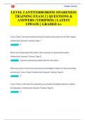 LEVEL I ANTITERRORISM AWARENESS TRAINING EXAM 2 | QUESTIONS & ANSWERS ...