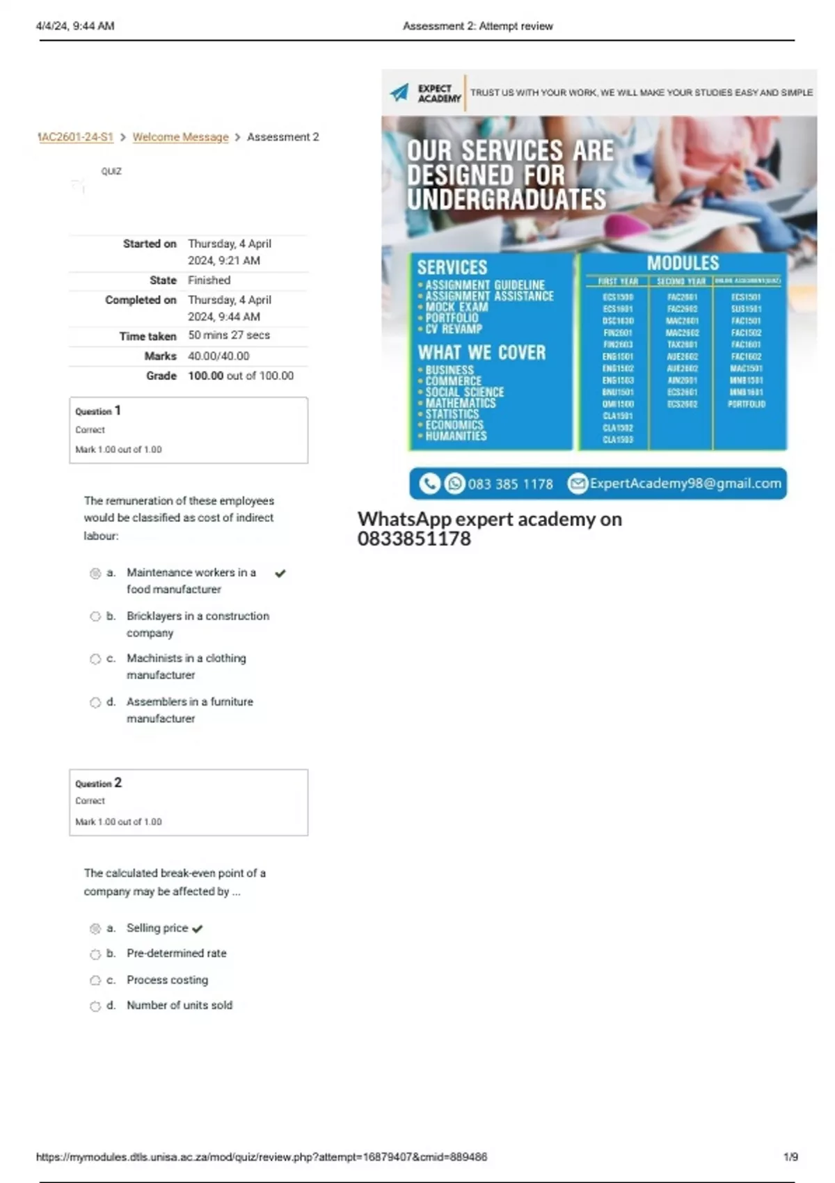 Mac2601 Assignment 2 Semester 1 2024 Mac2601 Stuvia Sa