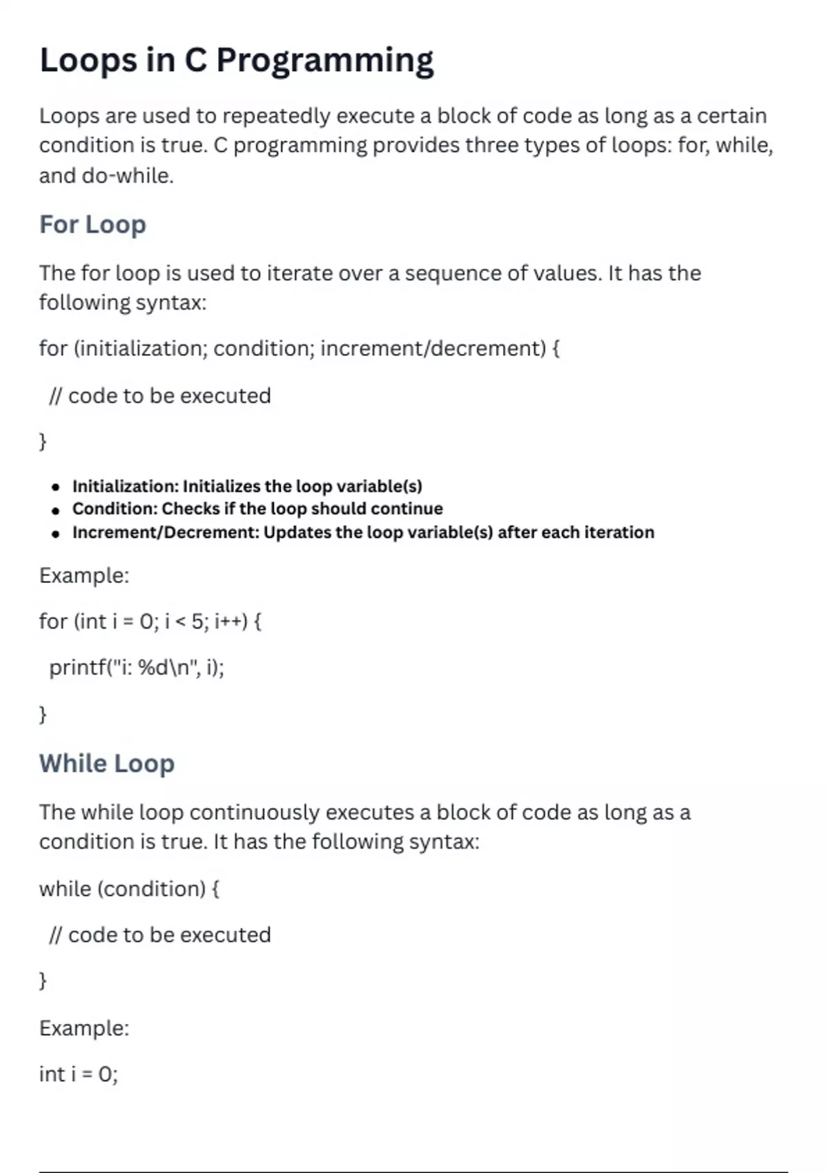 Summary Basics of loops in python - Cs102 (ECE101) - Stuvia US