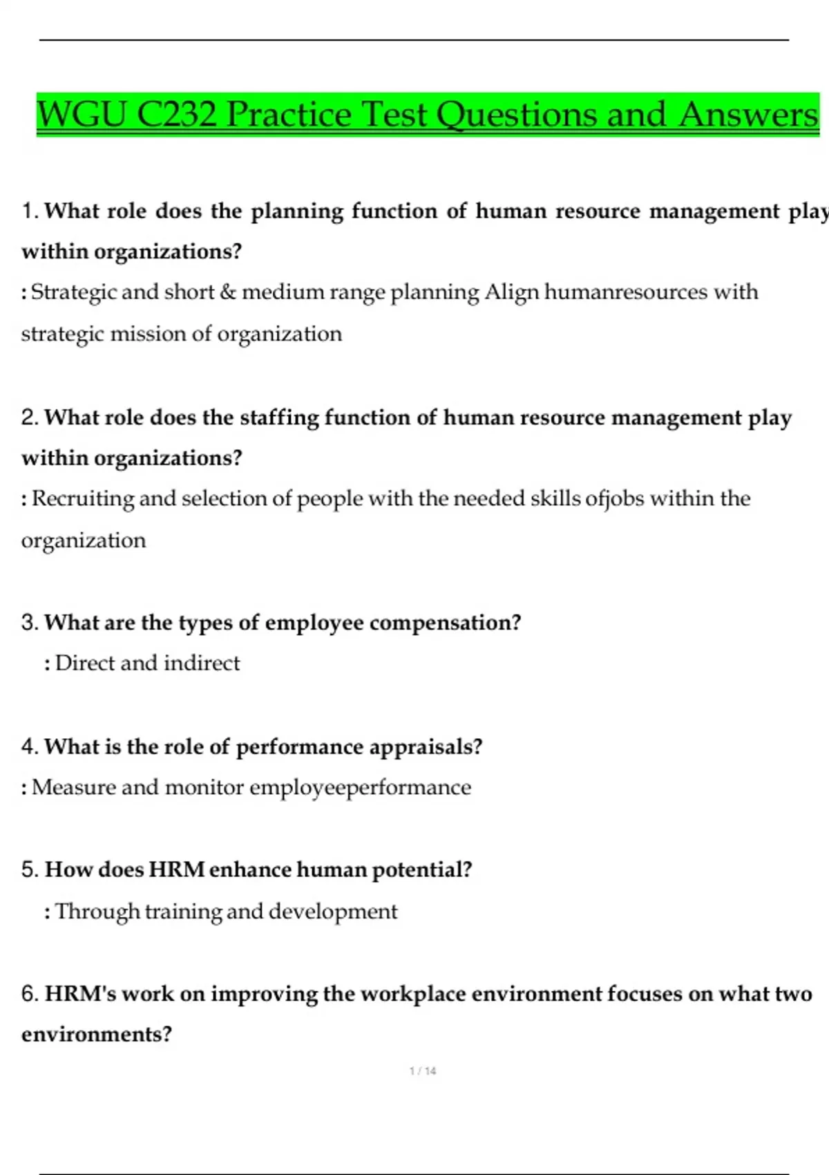 WGU C232 Objective Assessment Exam Questions and Answers (2024 / 2025 ...