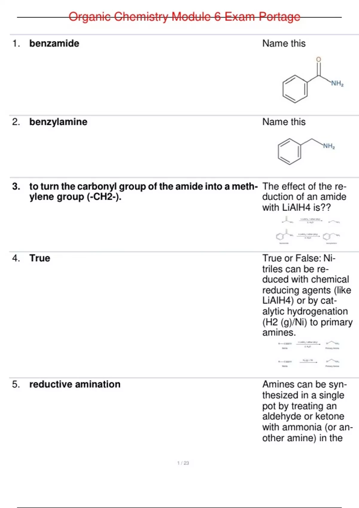 Chem 219 Organic Chemistry Module 6 Exam Portage updated questions with ...