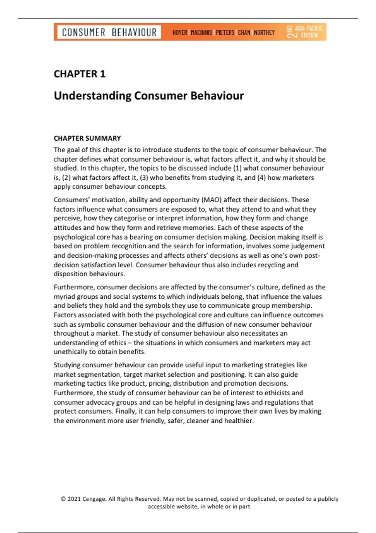 Solution Manual for Consumer Behaviour, 2nd Edition Wayne D ...