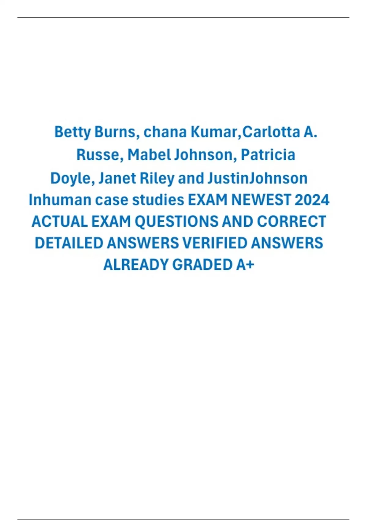 Betty Burns, chana Kumar,Carlotta A. Russe, Mabel Johnson, Patricia ...