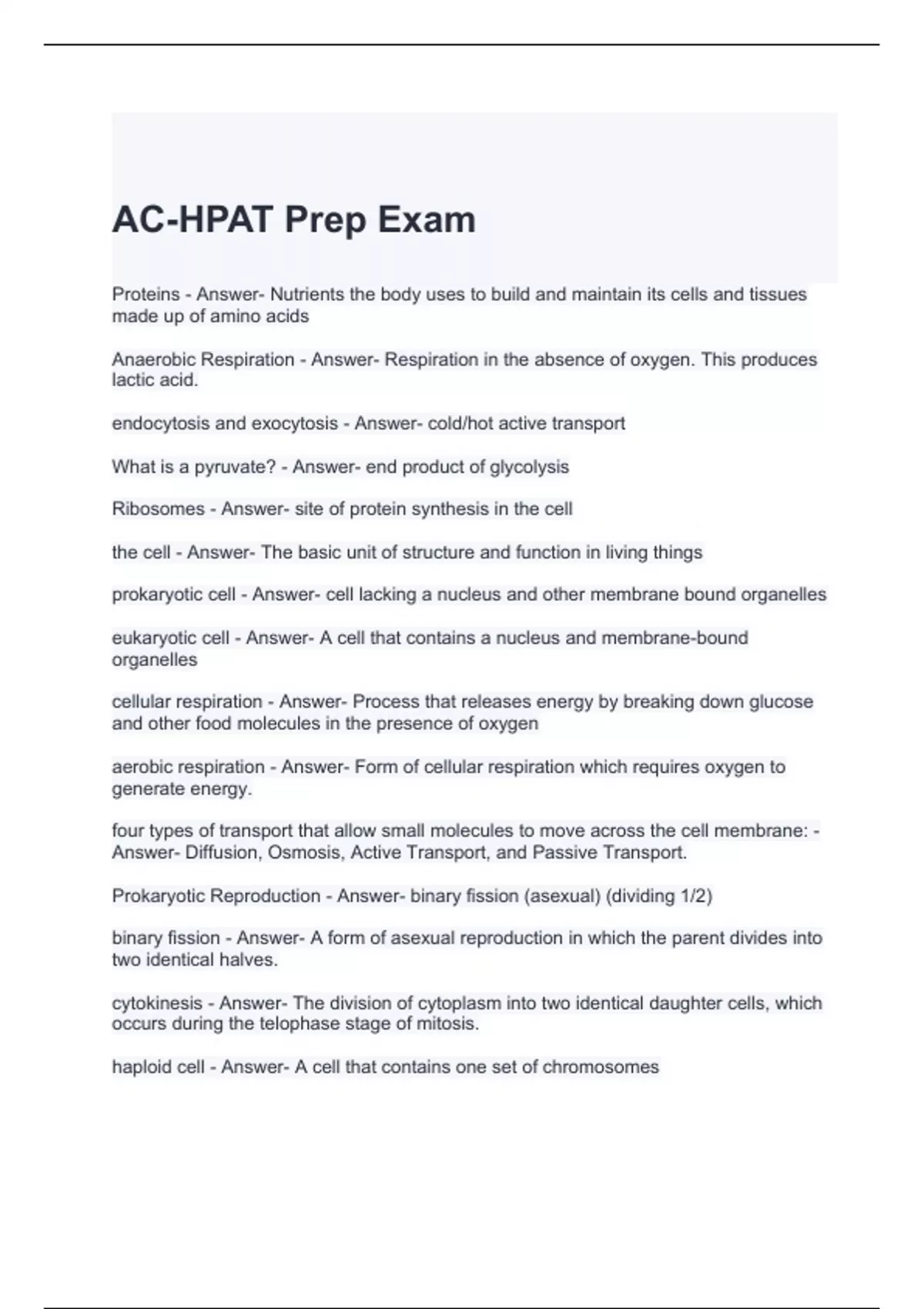 AC-HPAT Prep Exam 2024 with complete solutions - AC-HPAT - Stuvia US