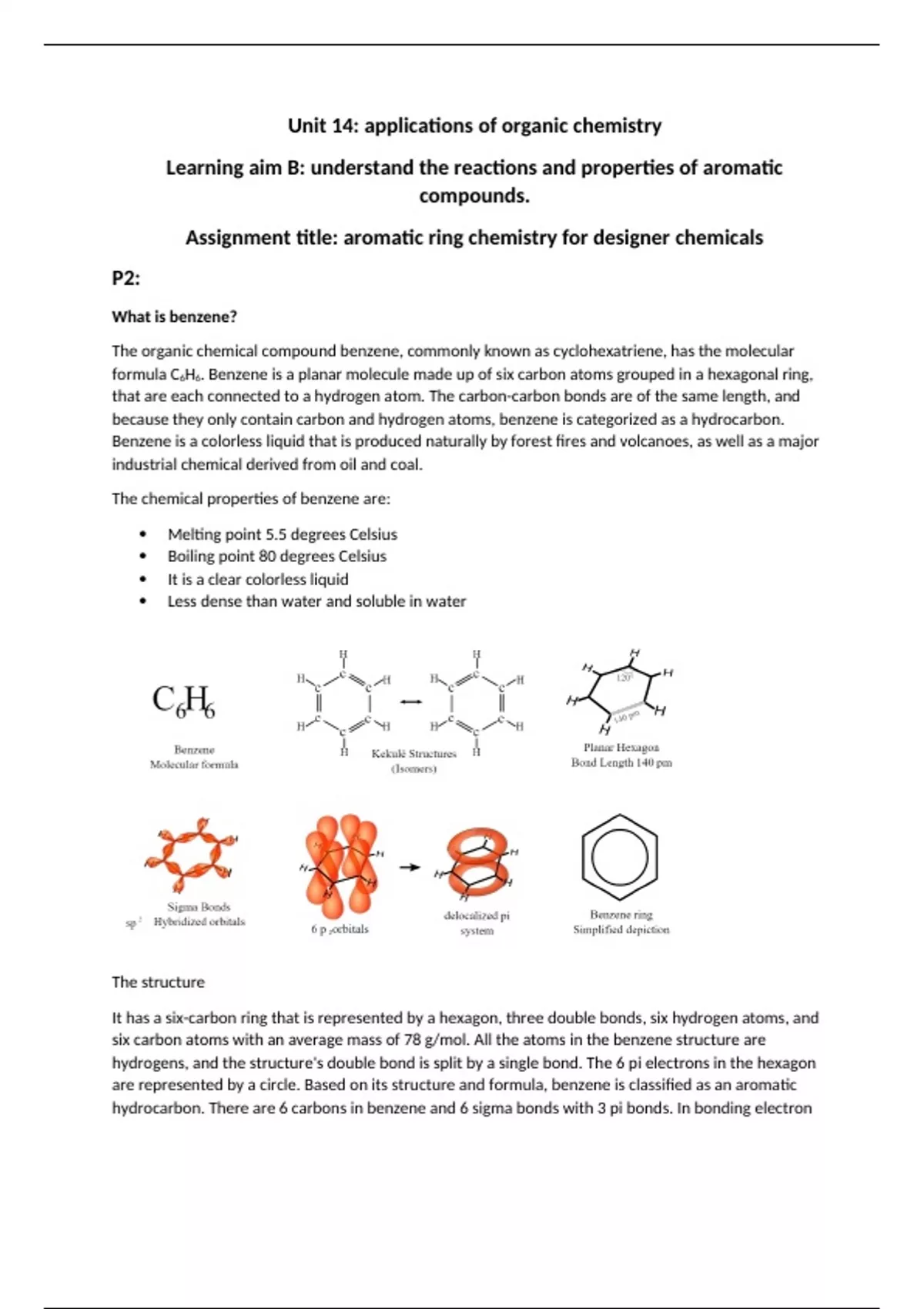 BTEC Applied Science Level 3 Unit 14 Applications of Organic Chemistry ...