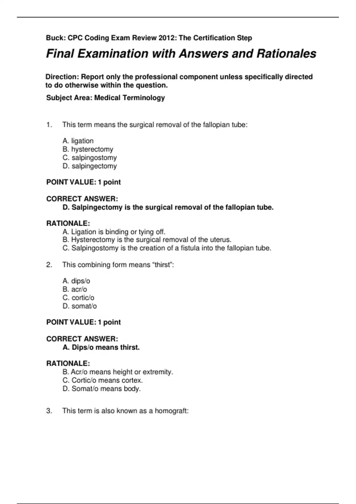 Buck: CPC Coding Exam Review 2024: The Certification Step Final ...