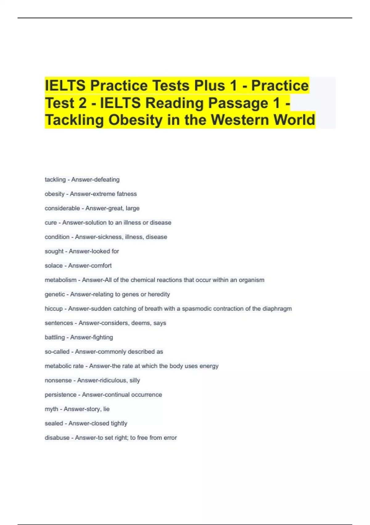 IELTS Practice Tests Plus 1 - Practice Test 2 - IELTS Reading Passage 1 ...
