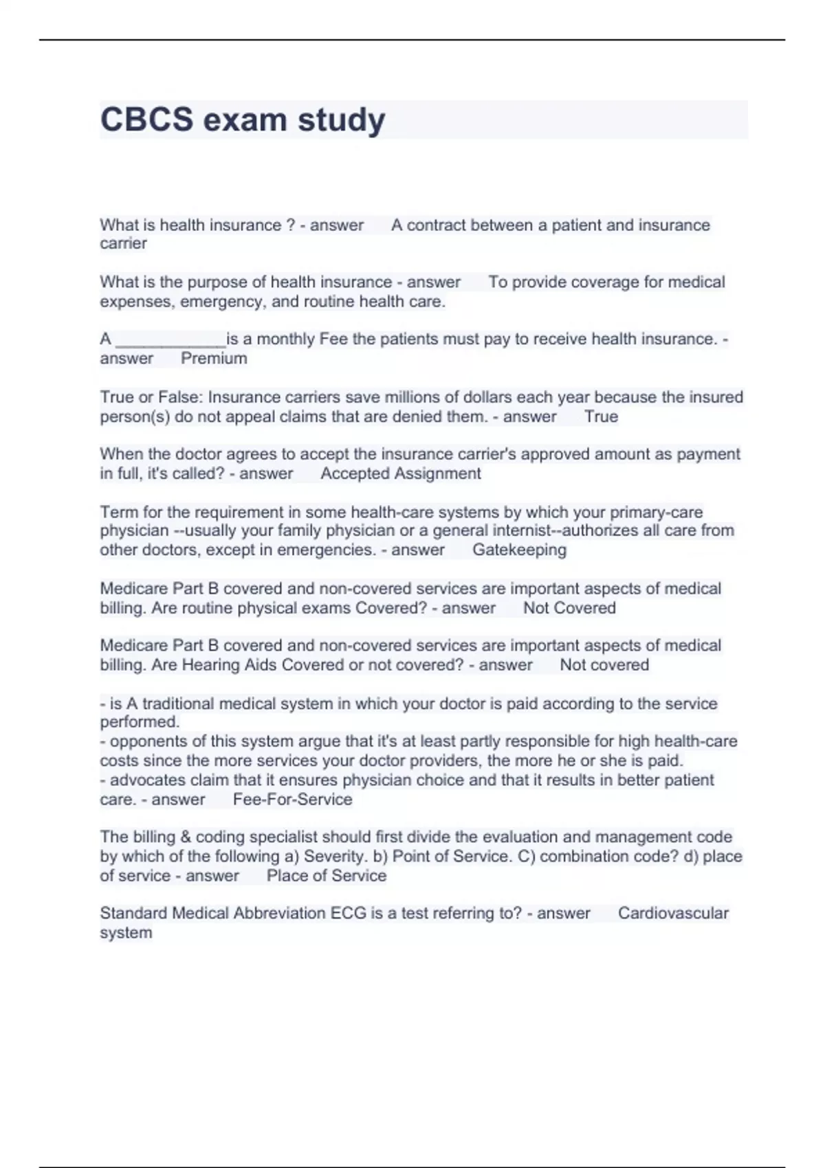 CBCS exam study Practice Questions with solutions 2024 - Cbcs - Stuvia US