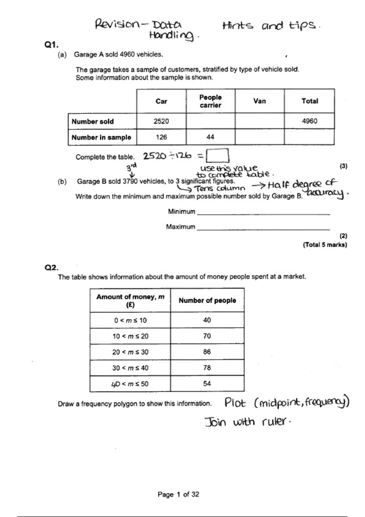 50 page ultimate revision and tips revsion booklet for maths aqa gcse ...