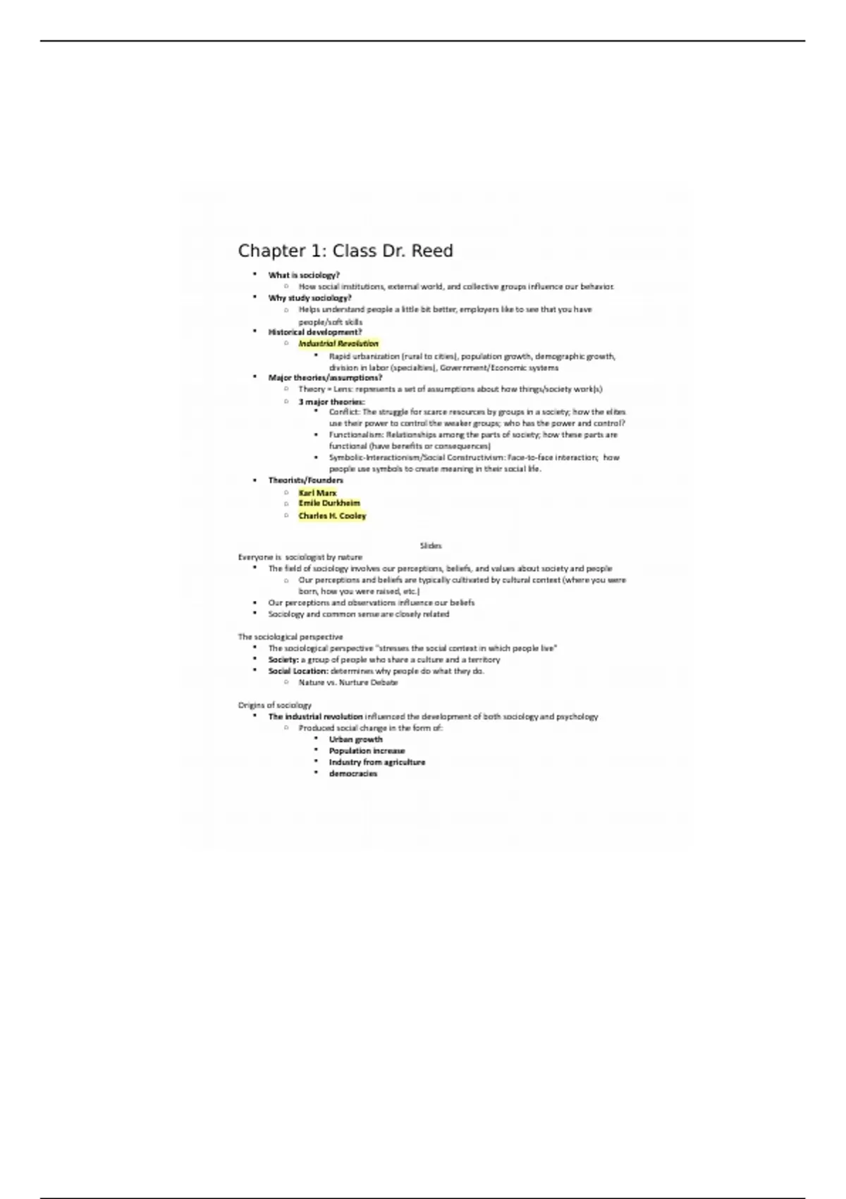 Soc 101 Chapter 1 Introduction To Sociology Soc 101 Stuvia Us