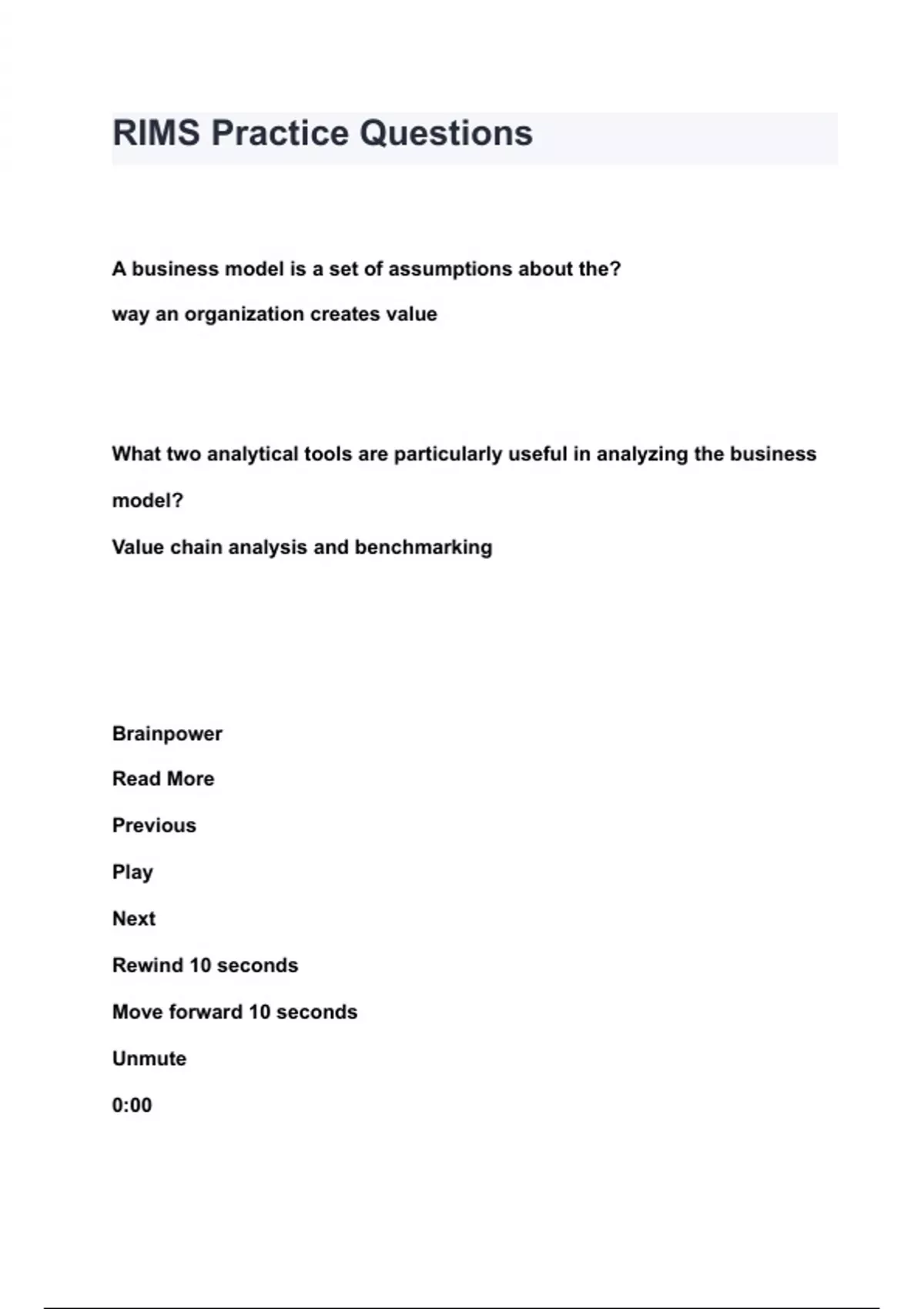 RIMS Practice Questions & ANSWERS 2024 ( A+ GRADED 100% verified ...