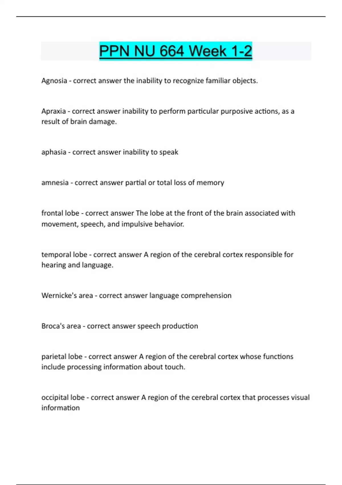 NU 664C Bundle latest update - Stuvia US