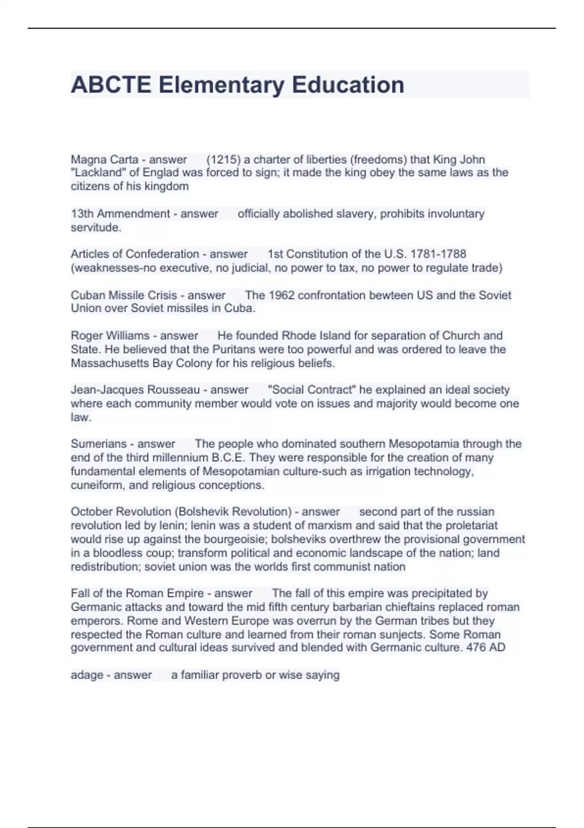 ABCTE- General Science Questions and Answers 2024 - ABCTE - Stuvia US