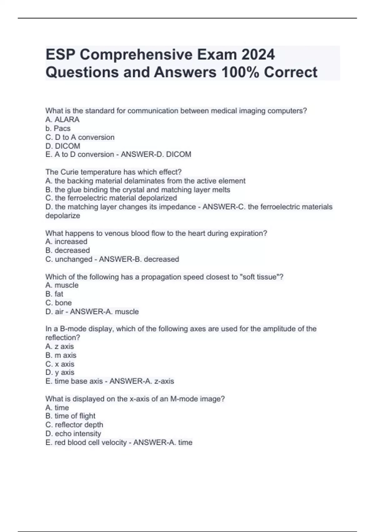 ESP Comprehensive Exam 2024 Questions and Answers 100% Correct - ESP ...