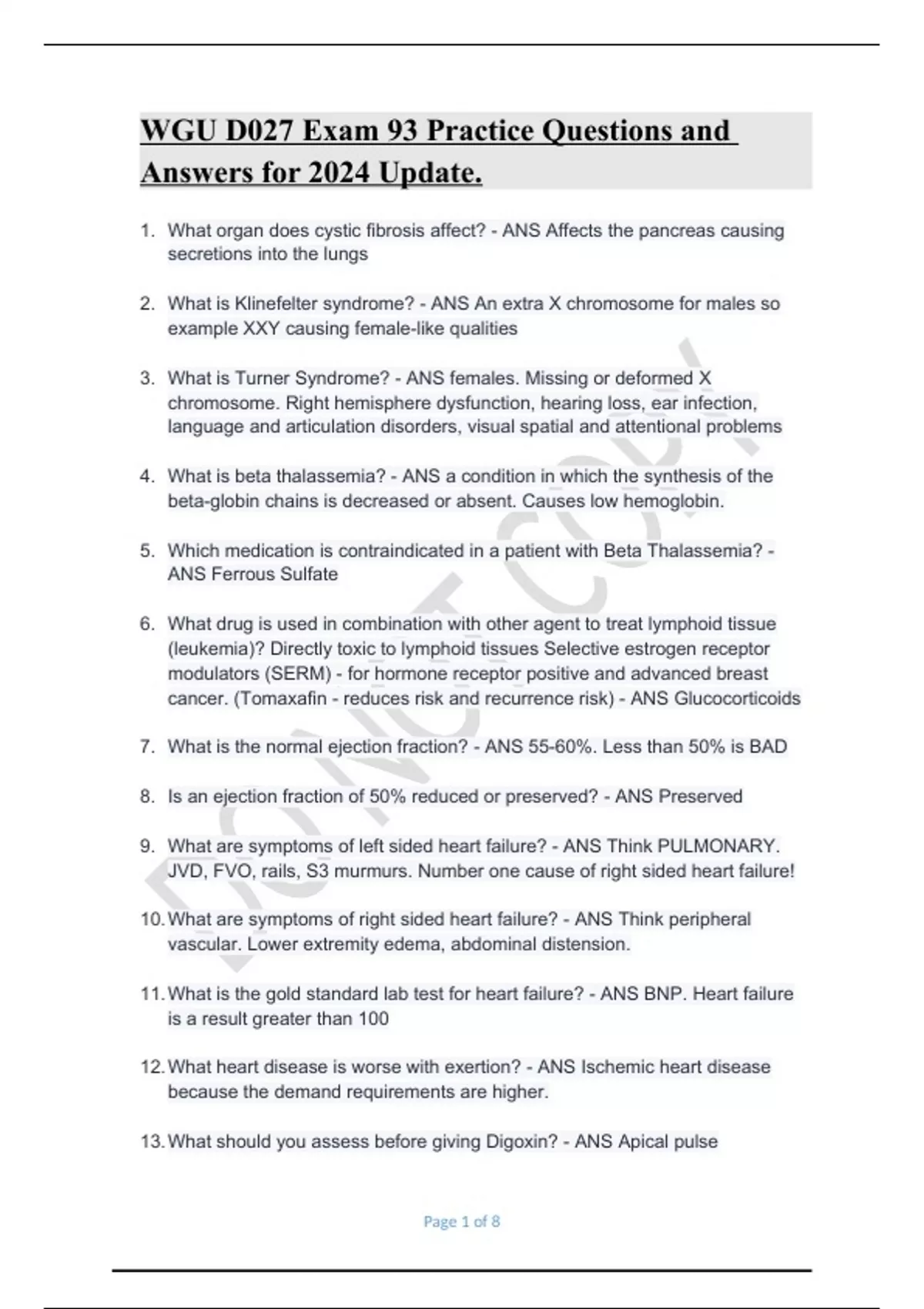 WGU D027 Exam 93 Practice Questions and Answers for 2024 Update - WGU ...