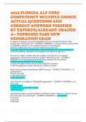 2024 FLORIDA ALF CORE COMPETENCY MULTIPLE CHOICE ACTUAL QUESTIONS AND ...