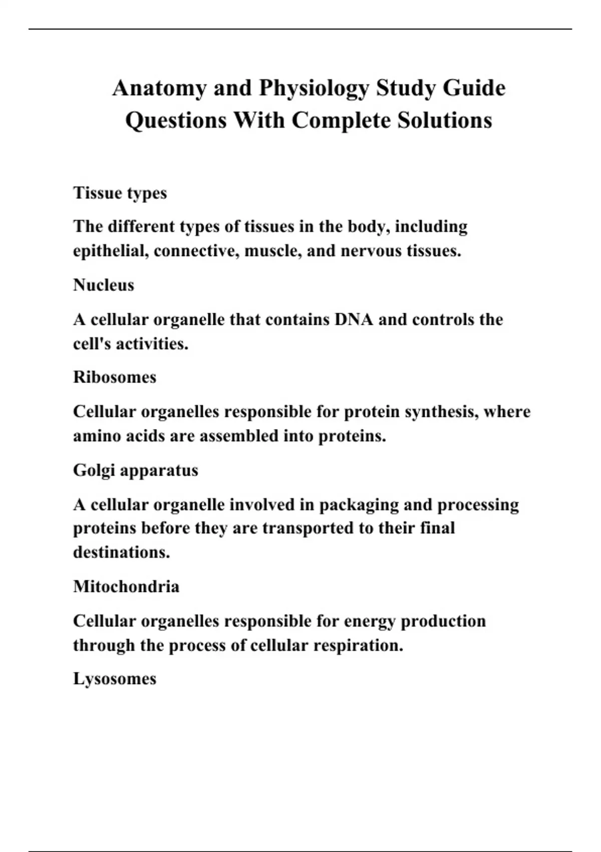 Anatomy And Physiology Nightingale College -Anatomy and Physiology ...