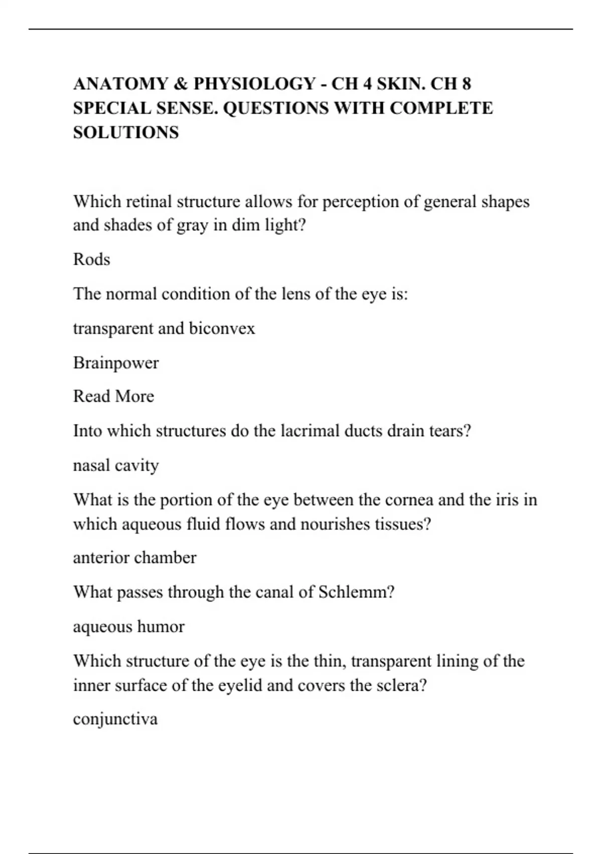 Anatomy And Physiology Nightingale College -ANATOMY & PHYSIOLOGY - CH 4 ...