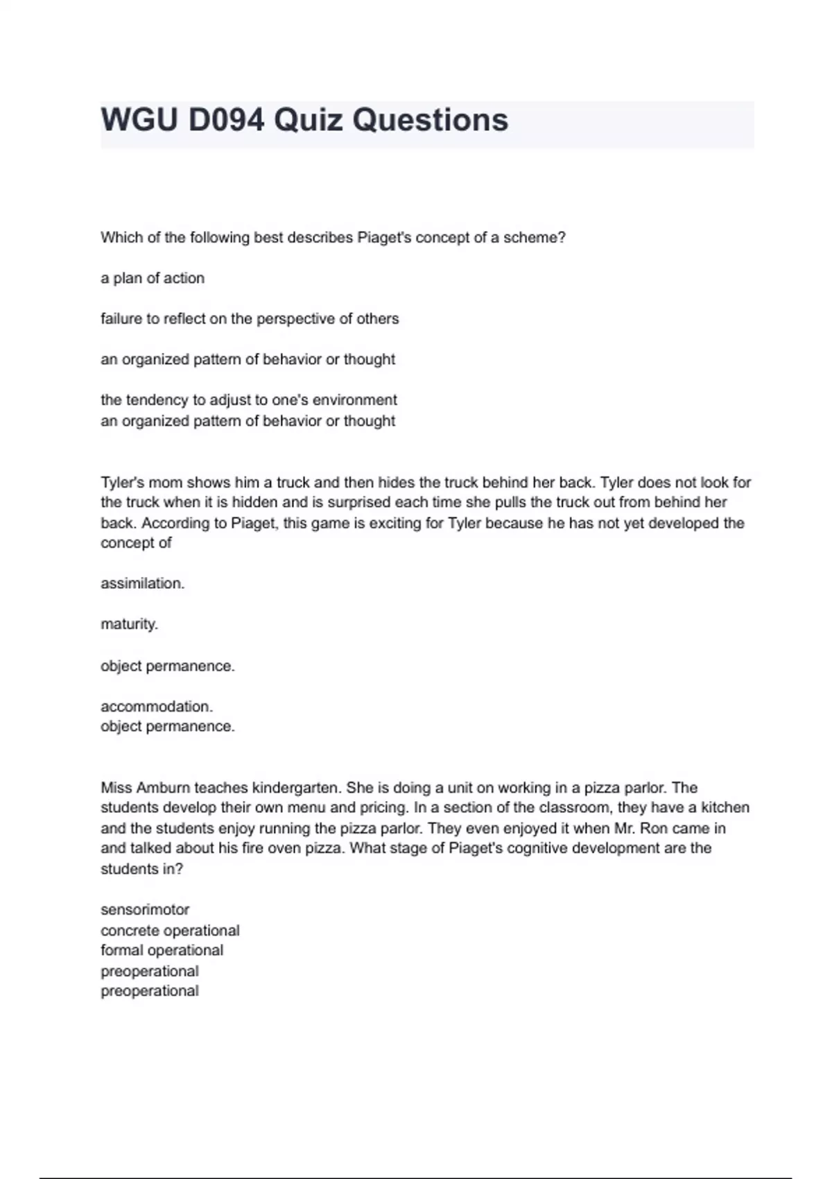 WGU D094 Quiz Questions Exam Questions And Answers - WGU D094 - Stuvia US