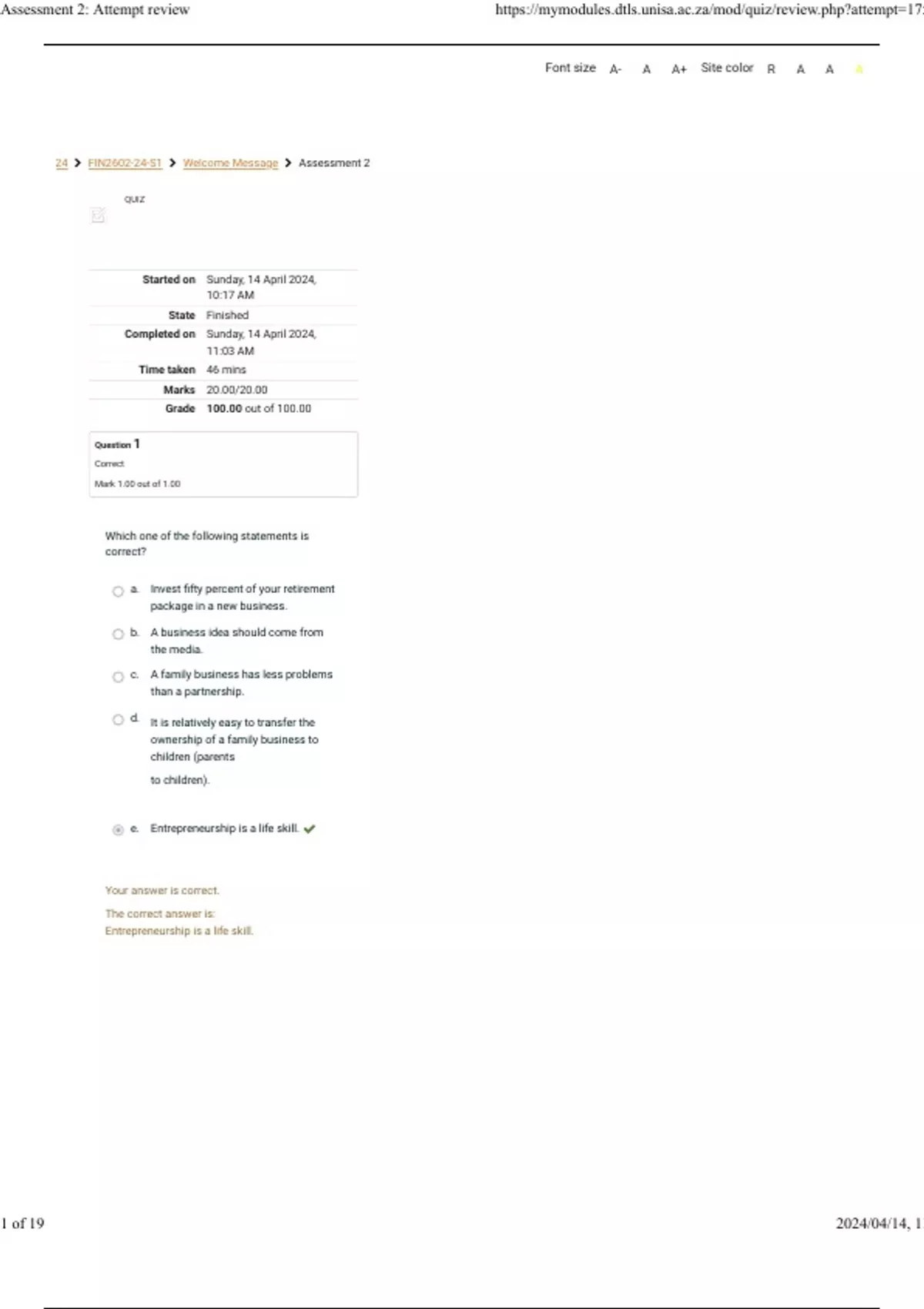 FIN2602 Assignment 2 semester 1 2024 - FIN2602 - Stuvia SA