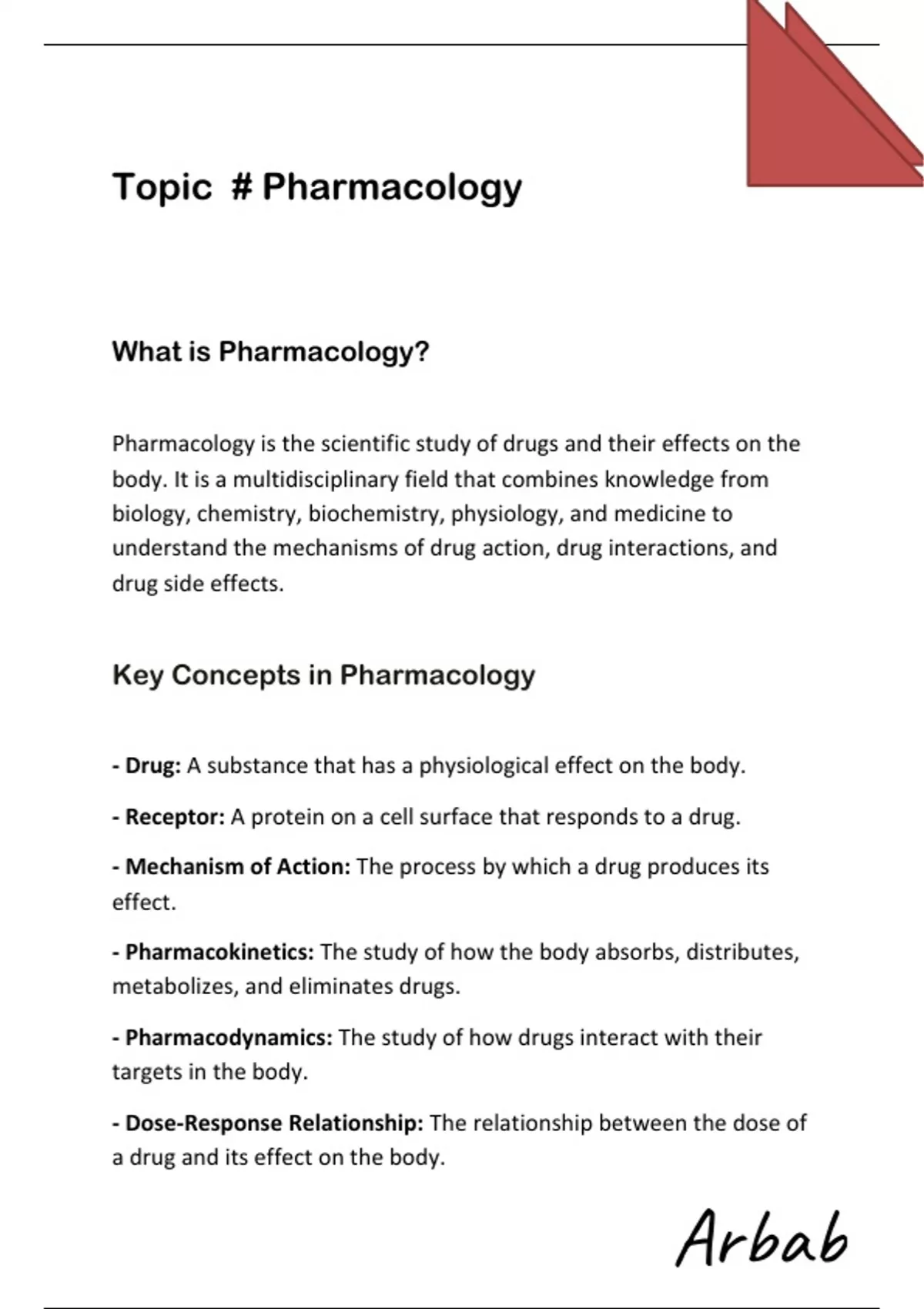 The Scope of Pharmacology: Fundamentals and Subfield - Pharmacology ...