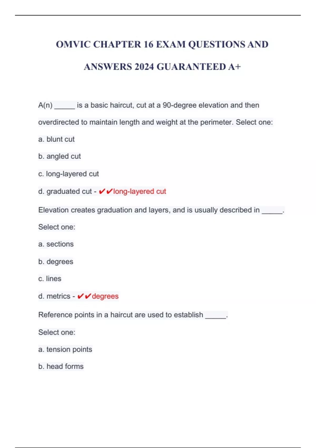 OMVIC CHAPTER 16 EXAM QUESTIONS AND ANSWERS 2024 GUARANTEED A+ - OMVIC ...