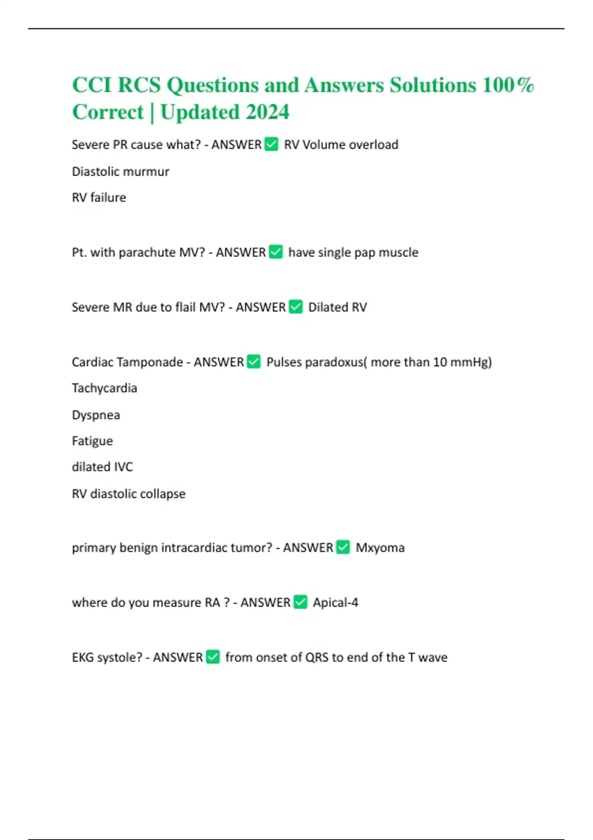 CCI RCS Questions and Answers Solutions 100% Correct | Updated 2024 ...