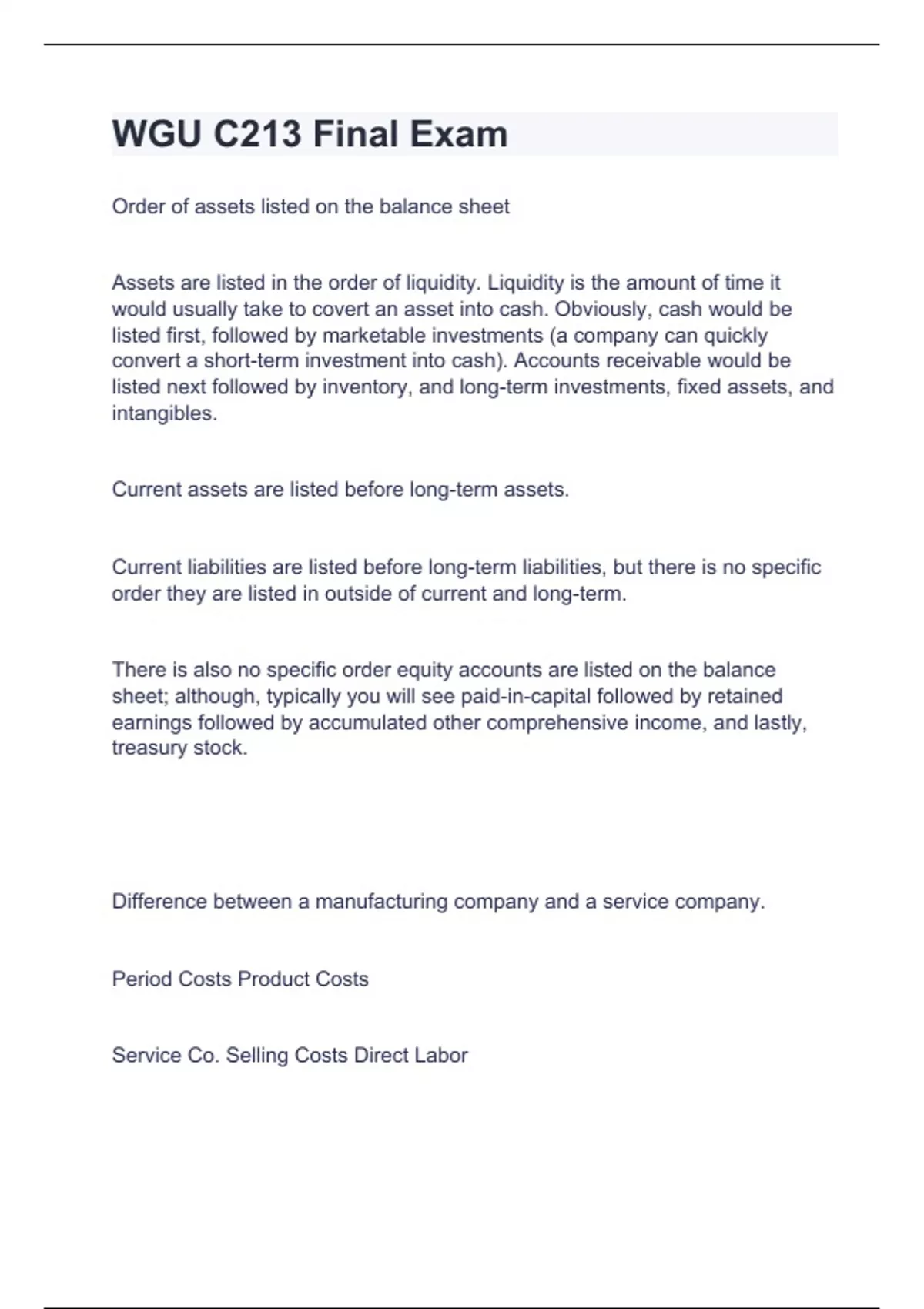 WGU C213 Final Exam Question and answers correctly solved 2024 - WGU ...