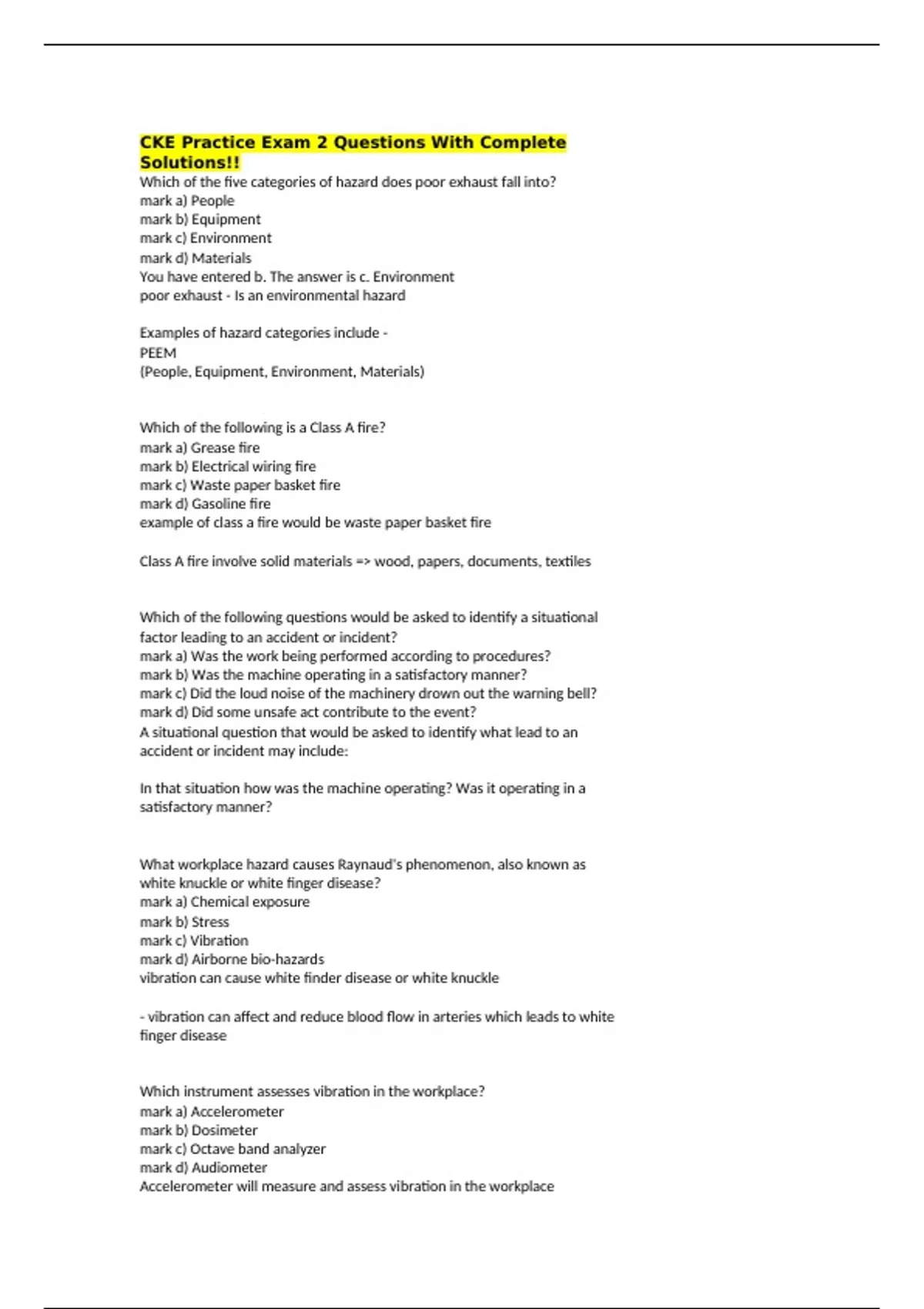 CKE Practice Exam 2 Questions With Complete Solutions!! Updated 2024 ...