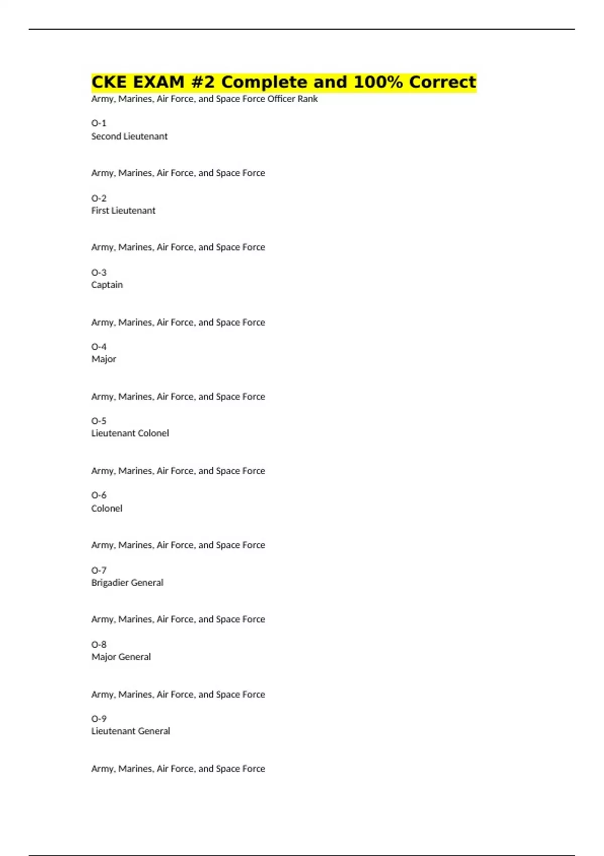 CKE EXAM #2 Complete and 100% Correct |Latest Update 2024 - CKE - Stuvia US